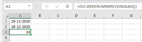 Excel-tutorial: Weeknummer omzetten naar datum