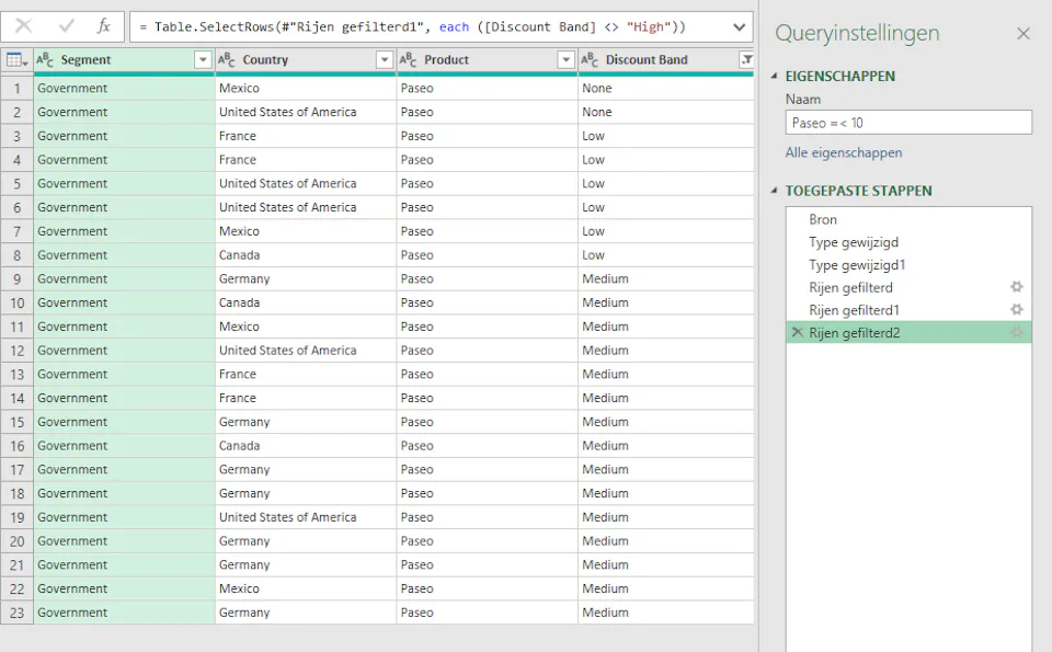 Excel Power Query voor beginners (7): stappen ongedaan maken